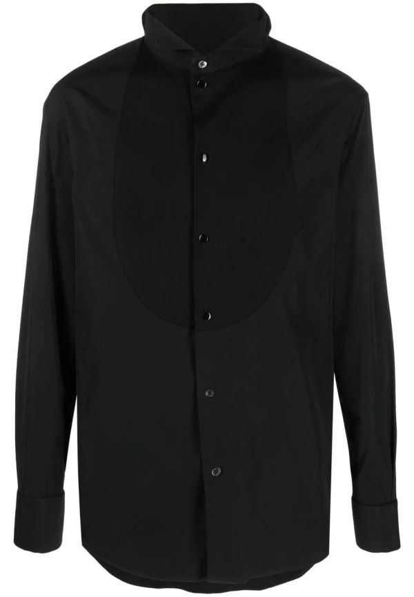 Svarta bomullsskjortor med knappar herr (2025) • Rea med upp till 60% ...