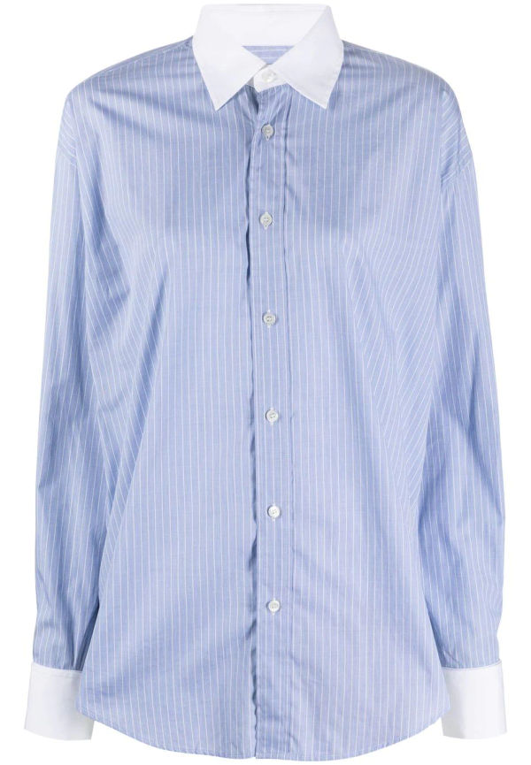 Randiga bomullsskjortor med knappar dam (2025) • Få upp till 70% rabatt ...