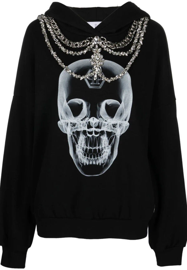 Svarta Philipp Plein hoodies med huva dam (2025) • Rea med upp till 60% ...