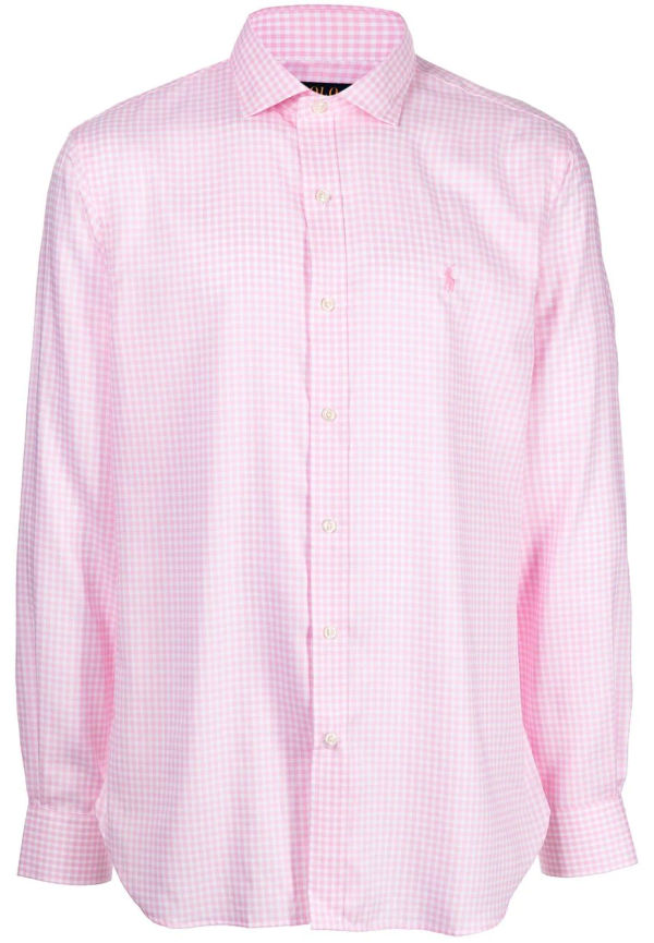 Rosa skjortor med långa ärmar med krage herr (2025) • Rea med upp till ...