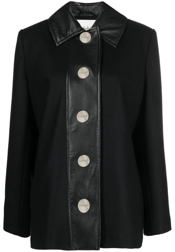 Svarta läderjackor med långa ärmar dam (2025) • Nu upp till 67% rea ...