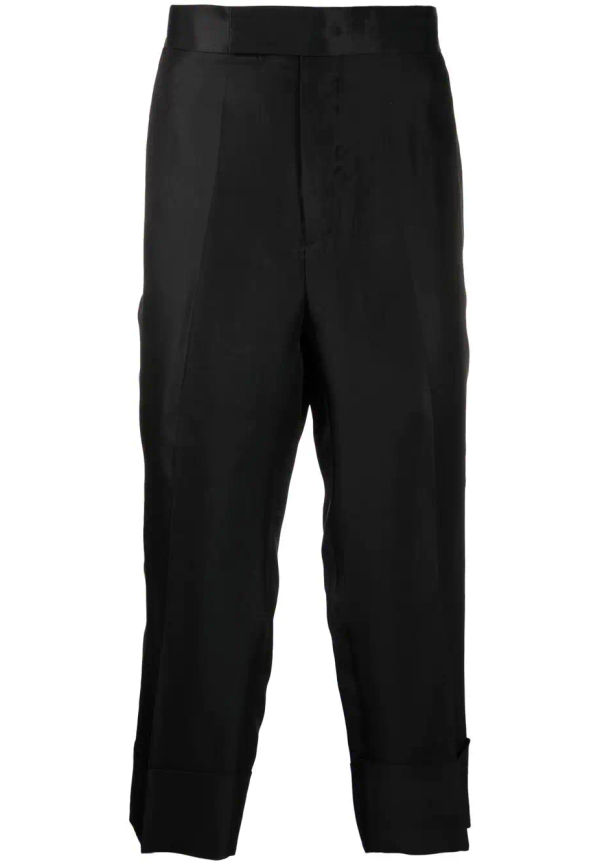 Svarta bomullsbyxor med raka ben herr (2025) • Köp online. Upp till -57 ...